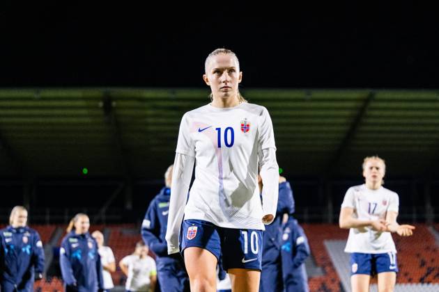 240409 Thea Bjelde of Norway looks dejected after the UEFA Women s Euro ...