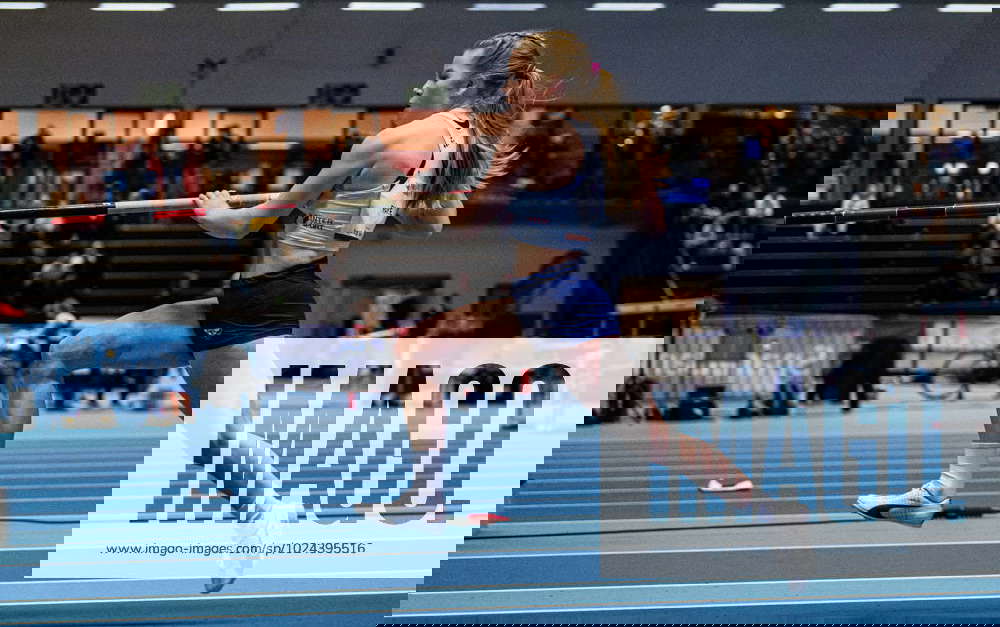 230218 Embla Matilde Njerve of Bergens TF competes in women?s pole ...