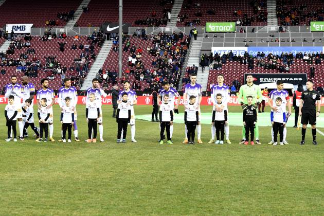 CFR Cluj v FC Arges - SuperLiga Players of CFR Cluj during Romania ...