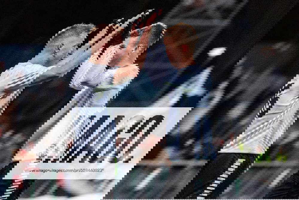 230220 Örebros David Seger and Samuel Dahl celebrate after 0 2 during ...