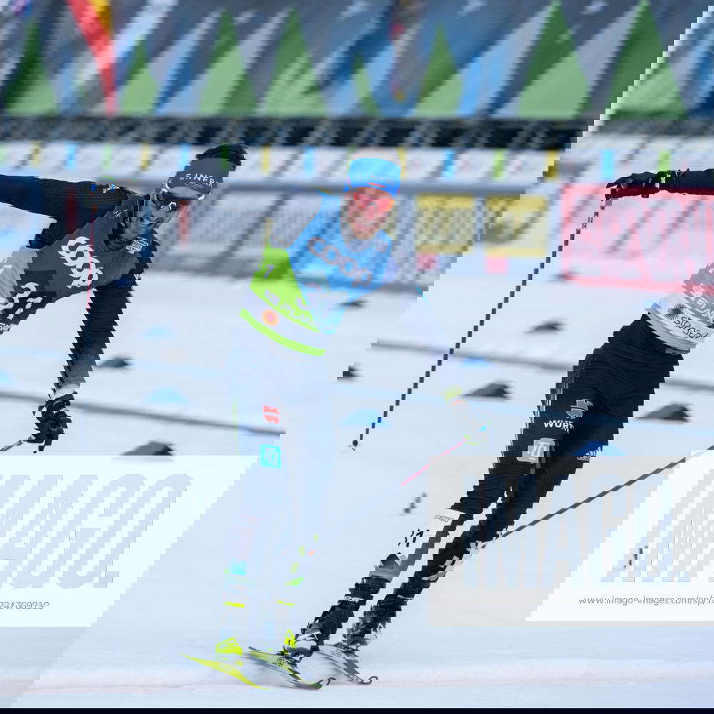 Jonas Dobler Germany at the finish line, SLO, FIS Nordic World Ski ...