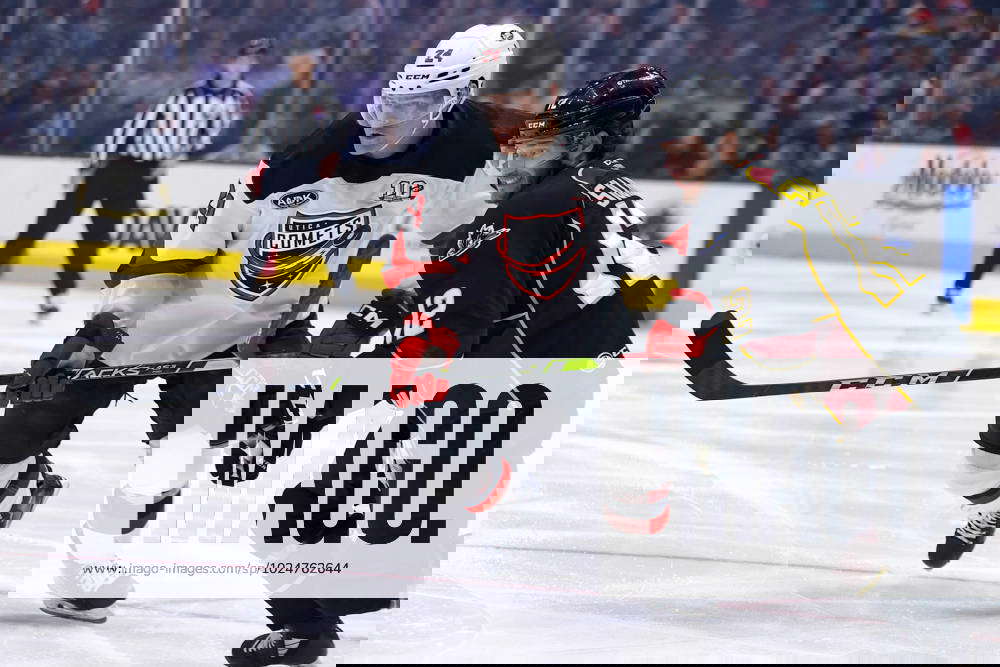 CLEVELAND, OH - FEBRUARY 24: Utica Comets forwards Brian Halonen (24 ...