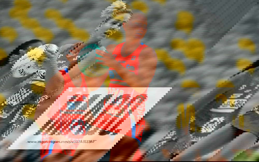 NETBALL TEAM GIRLS CUP, Lili Gorman-Brown of the Swifts catches the ...