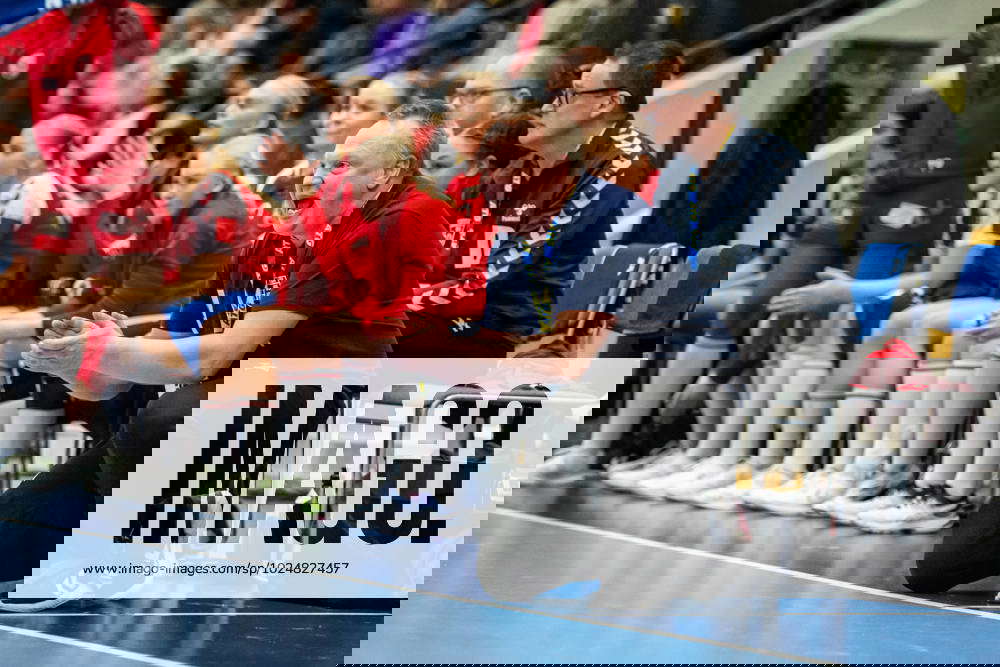 230226 H65 Höörs Ola Mansson during the handball match in the Swedish Cup Final 1 between H65 Höör