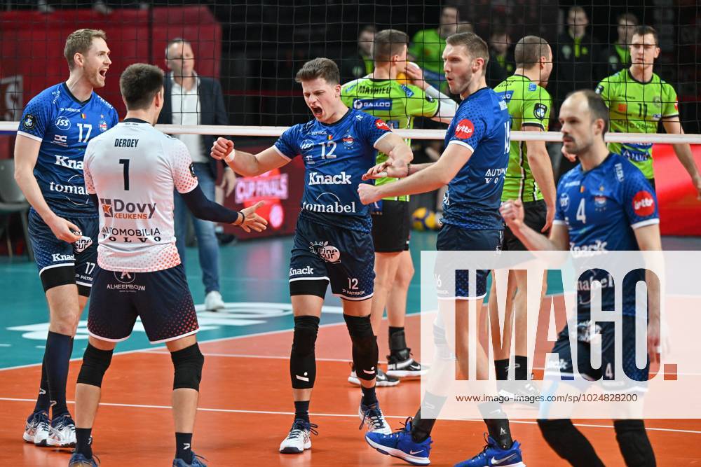 Roeselare s Seppe Rotty celebrates after scoring during the match ...