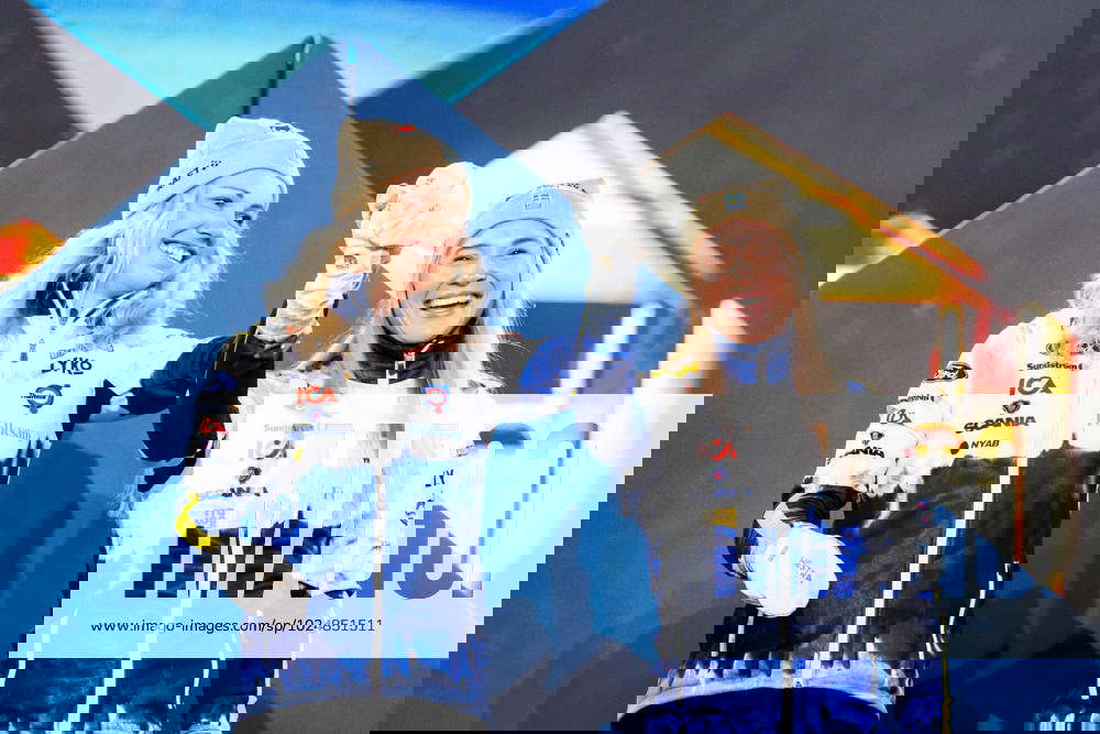 Emma Ribom and Jonna Sundling of Sweden at the Medal ceremony for the ...