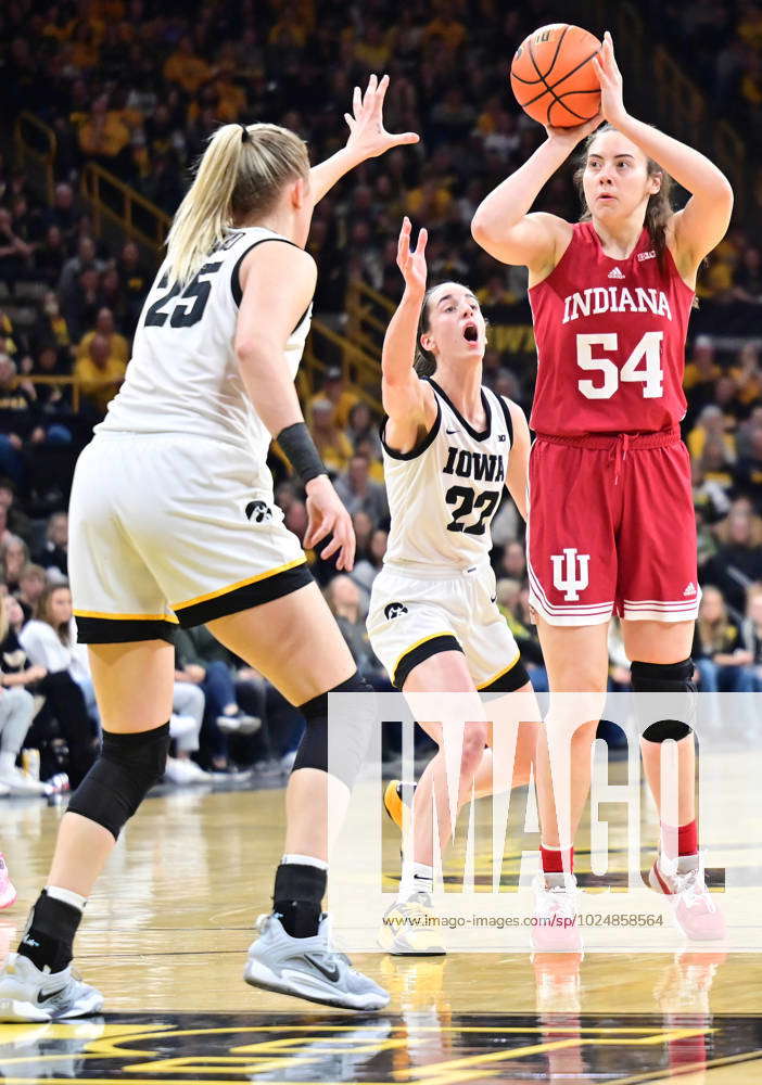 IOWA CITY, IA - FEBRUARY 26: Indiana Hoosiers forward Mackenzie Holmes ...