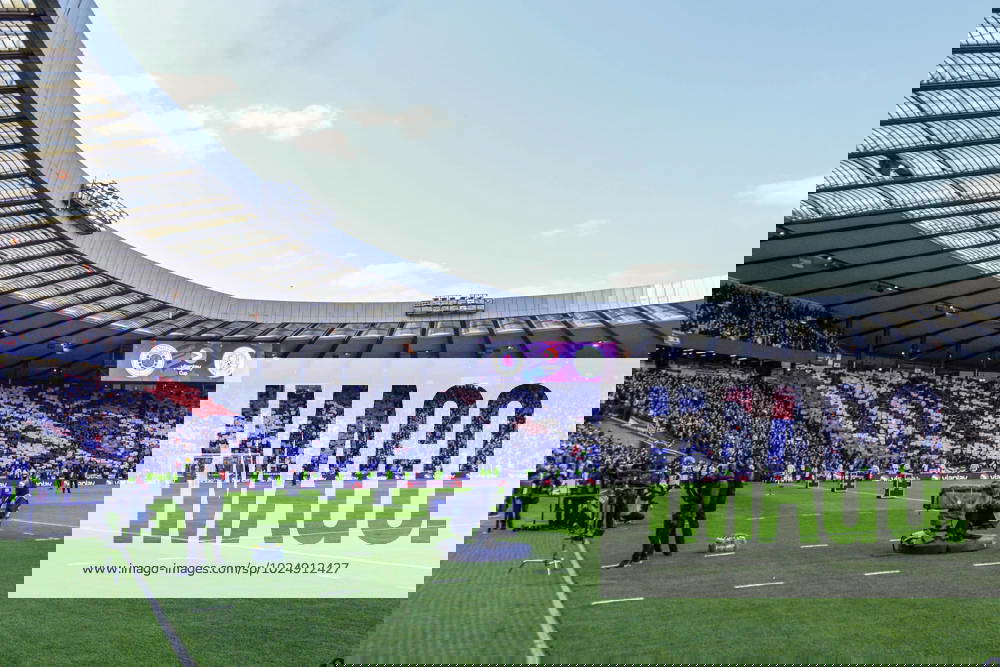 Rangers v Celtic Viaplay Cup General view of fans of Rangers as they ...