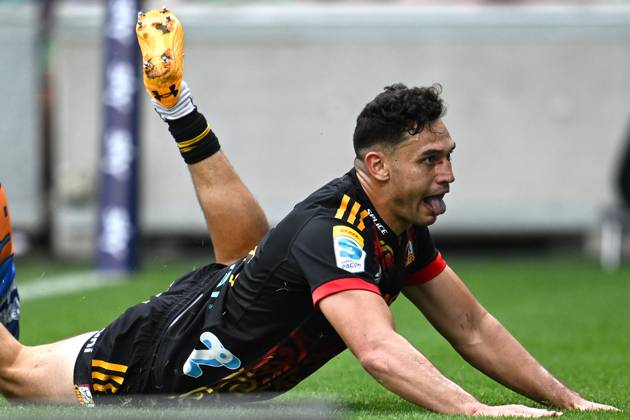 SUPER RUGBY PASIFIKA CHIEFS, Shaun Stevenson of the Chiefs during the ...