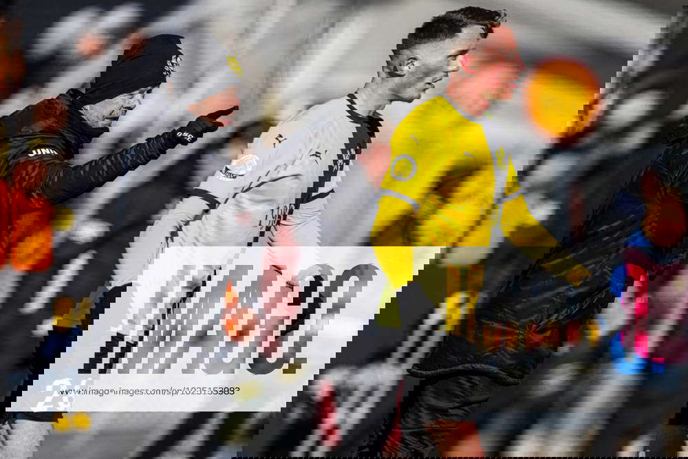 230304 Mjällbys coach Anders Torstensson and Noah Persson during the ...