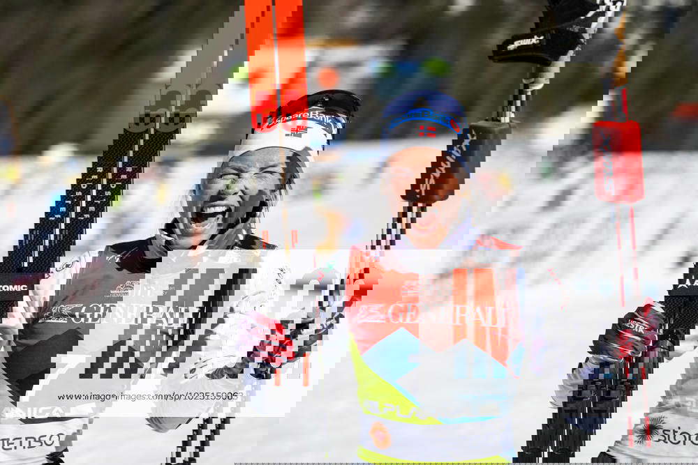 230304 Anne Kjersti Kalva of Norway celebrates after Womens Cross ...