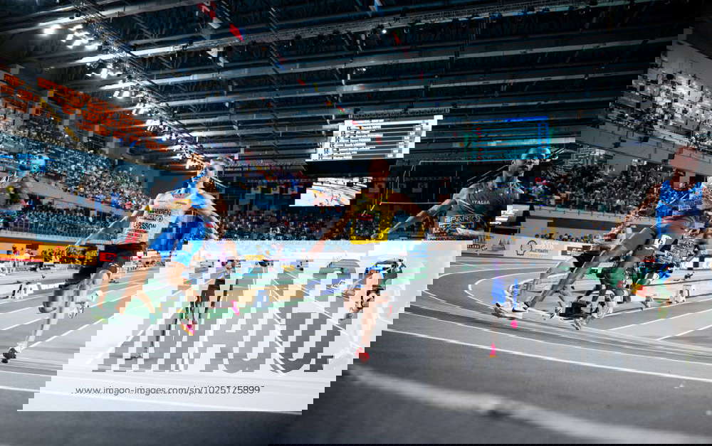 230304 Henrik Larsson of Sweden competes in mens 60 meter final during ...