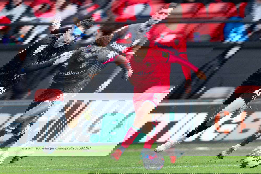 Walsall v Barrow - Sky Bet League 2 Jake Young of Barrow and Walsall s ...