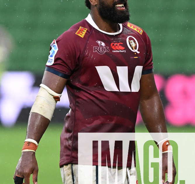 SUPER RUGBY FORCE REDS, Seru Uru of the Reds is seen after defeating ...