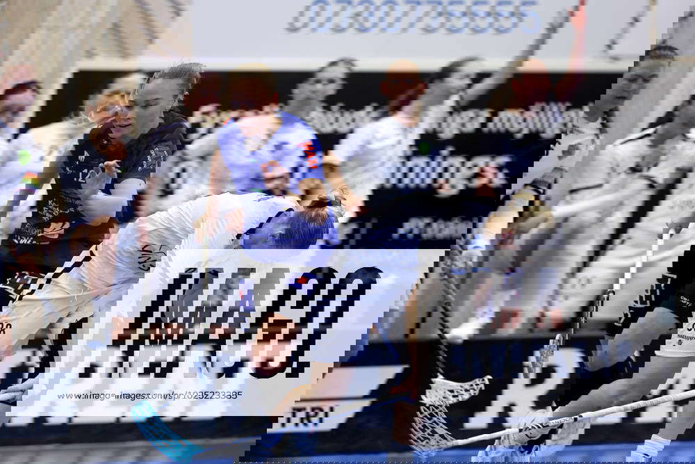 230305 Lunds Ellinor Falck is hit in the face by Karlstads Sara ...