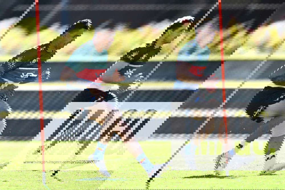 NRL RABBITOHS TRAINING, Latrell Mitchell and Cameron Murray during a ...