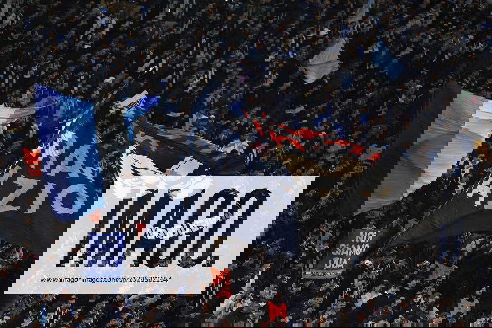 S.S. Lazio Supporters during the first leg of the round of 16 of the ...