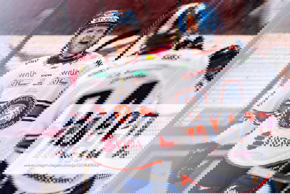 230309 Växjös Joachim Blichfeld and Joel Persson celebrate after 0 3 ...