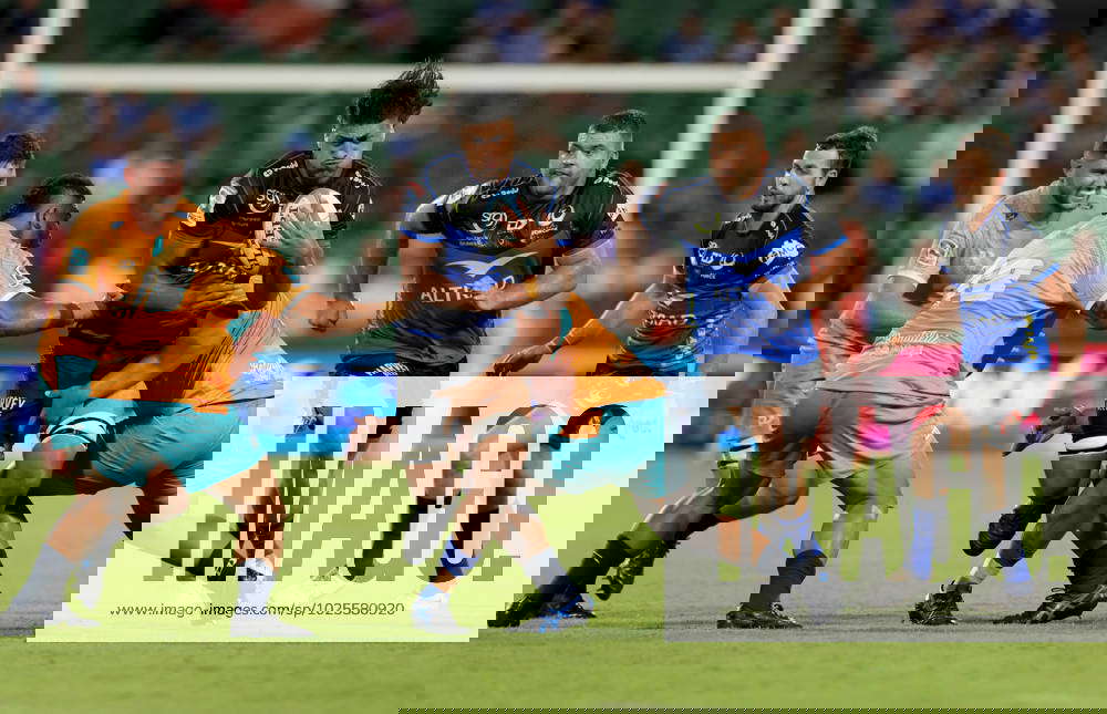 SUPER RUGBY FORCE PASIFIKA, Felix Kalapu of the Force is tackled by ...