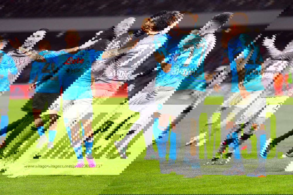 NAPLES, ITALY - MARCH 11: players of SSC Napoli celebrates during the ...