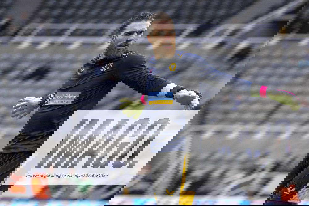 NEWCASTLE UPON TYNE, ENGLAND - MARCH 12: JosÃ Sa of Wolves warming up ...