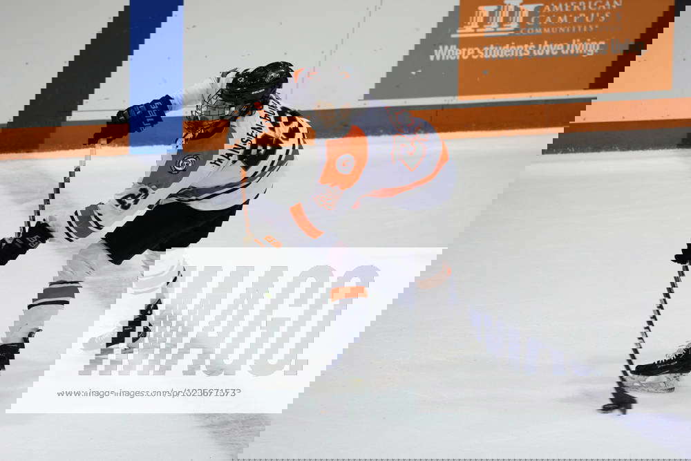 : RIT Tigers defenseman Aiden Hansen-Bukata makes a pass in the second ...