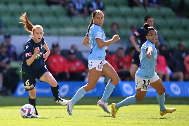ALEAGUE WOMEN VICTORY CITY, Beattie Goad of Melbourne Victory in action ...