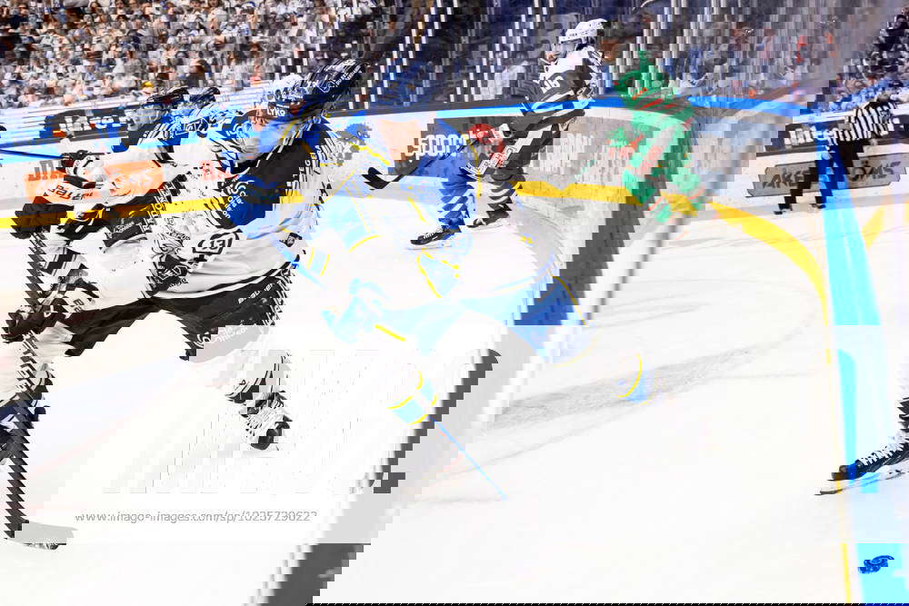 230313 Leksands Jon Knuts during the ice hockey match in the SM Slutspelet between Leksand and