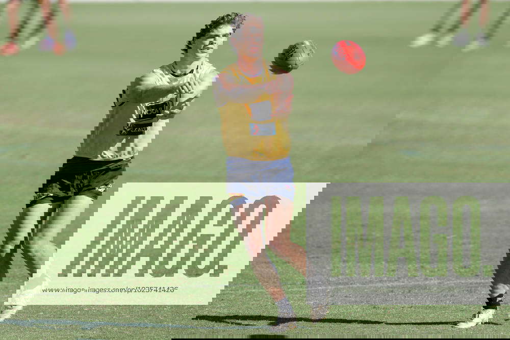 AFL LIONS TRAINING, Deven Robertson in action during Brisbane Lions ...