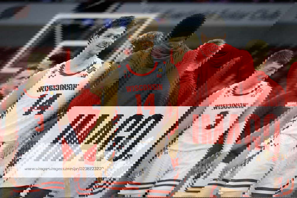 March 14, 2023: Wisconsin Badgers forward Carter Gilmore (14) is all ...