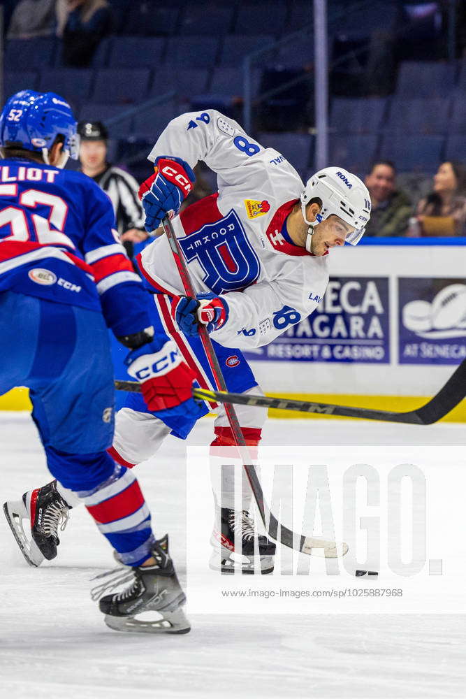 March 15, 2023: Laval Rocket forward Danick Martel (18) skates with the ...
