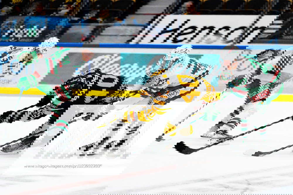 Skelleftea AIKs Andreas Wingerli and Rögles William Wallinder and Linus ...