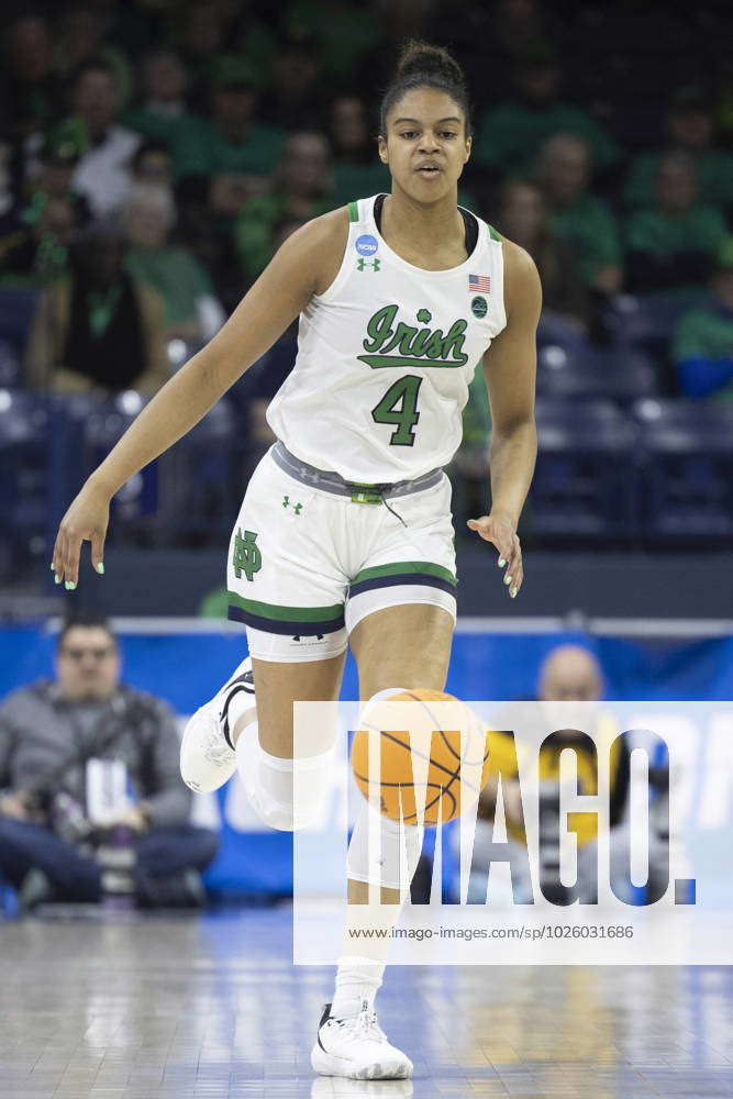 March 17, 2023: Notre Dame guard Cassandre Prosper (4) dribbles the ...