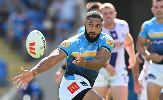 NRL TITANS STORM, Isaac Liu of the Titans during the NRL Round 3 match ...
