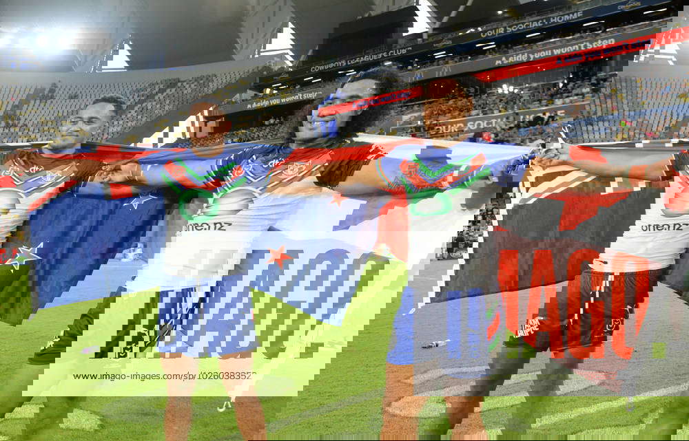 NRL COWBOYS WARRIORS, Viliami Vailea of the Warriors and Tom Ale of the ...