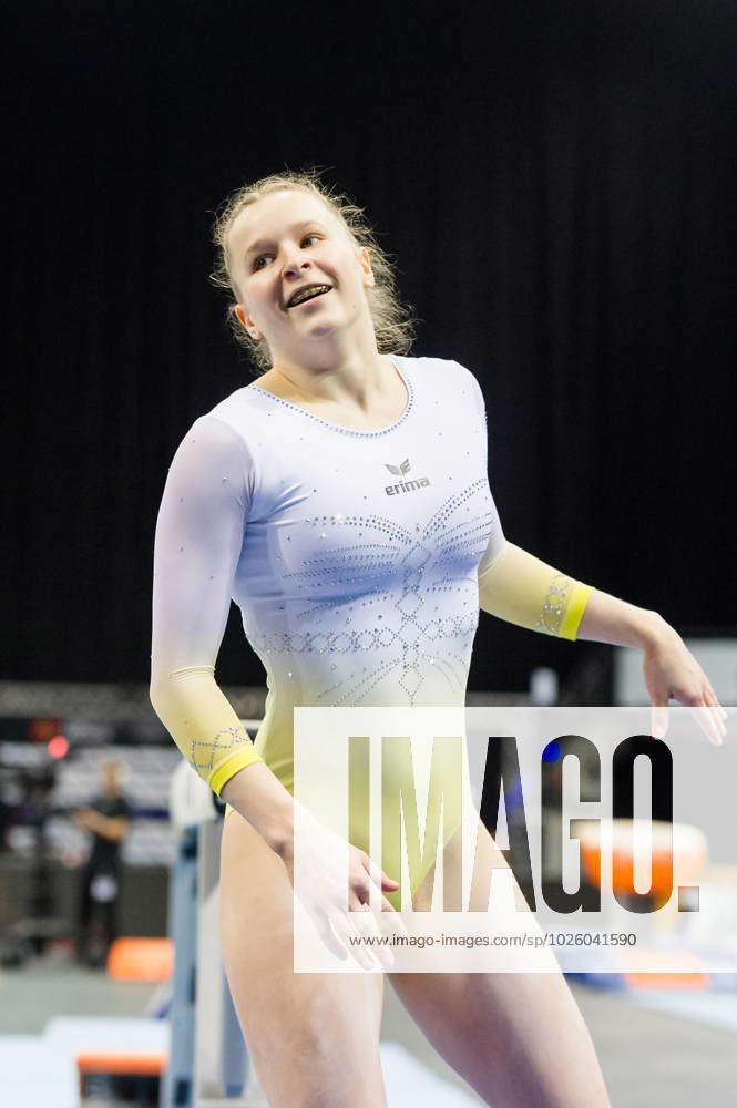 Silja Stoehr GER, 121 , Happy after balance beam, smile, Junior Team ...
