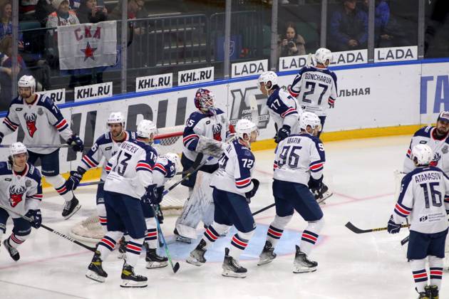 Torpedo Hockey Club player, Ivan Kulbakov, Bogdan Konyushkov seen in ...