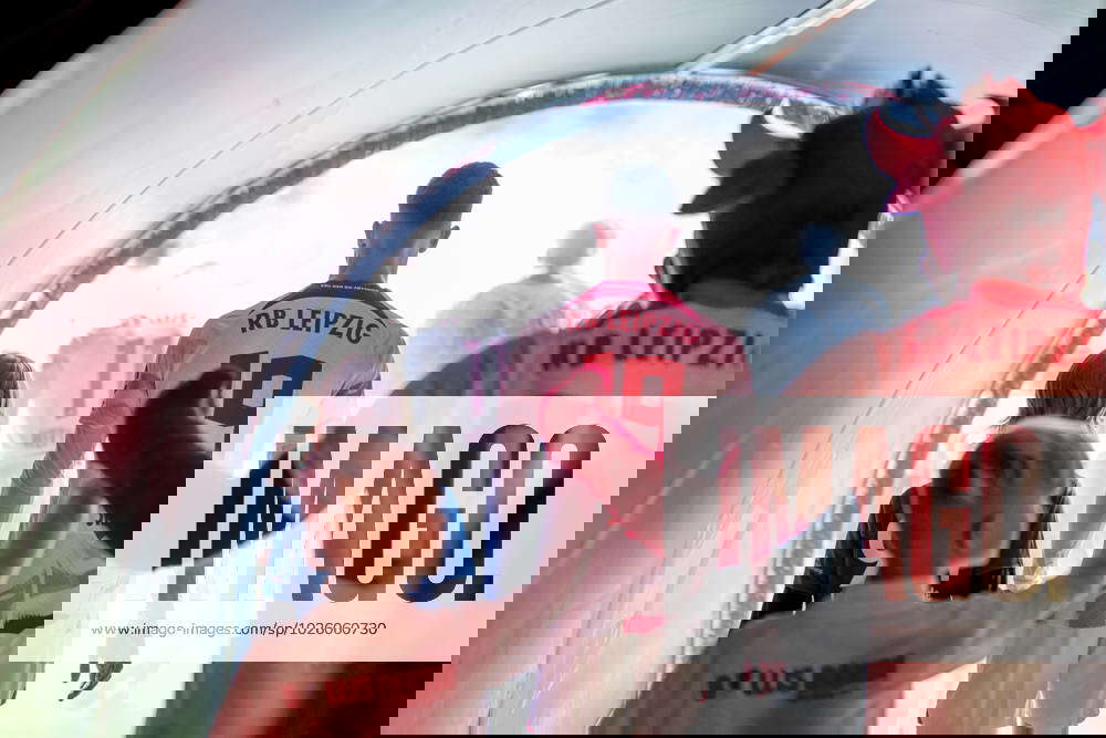 Leipzig players take the field Football 1 Bundesliga, Matchday 24 RB ...