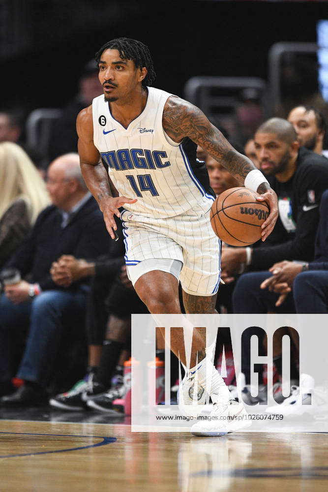 LOS ANGELES, CA - MARCH 18: Orlando Magic Guard Gary Harris (14) looks ...