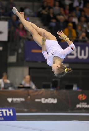 GER Lisa Woetzel floor exercise 38 EnBW DTB Cup DTB Cup Stuttgart ...
