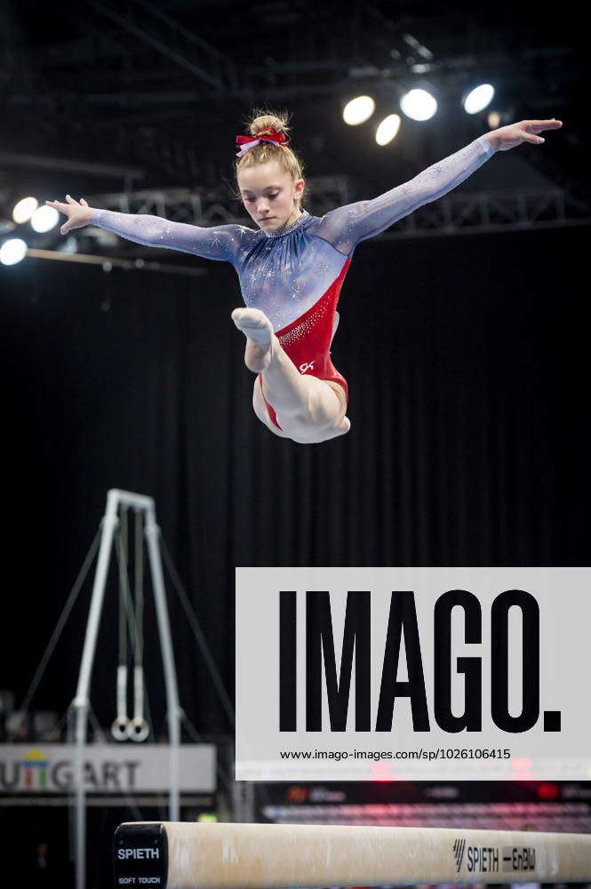 Elle Mueller USA , balance beam, Mixed Cup Stuttgart, 38 EnBW DTB Cup ...