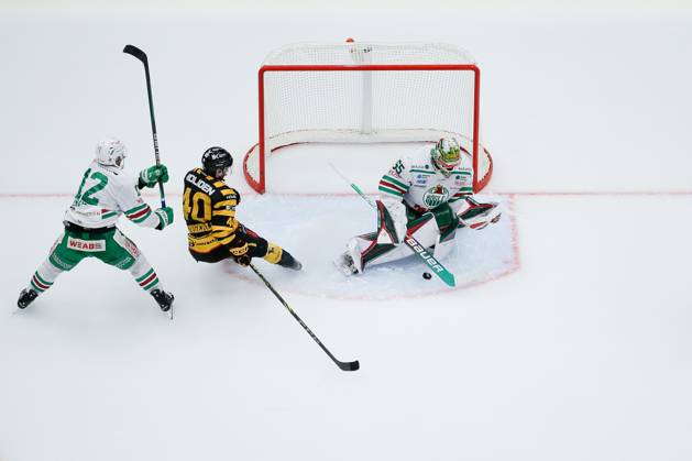 Skelleftea AIKs Andreas Wingerli and Rögles William Wallinder and Linus ...