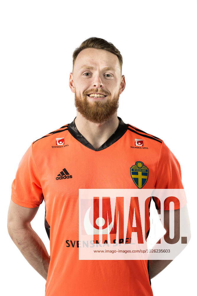 230321 Viktor Johansson of the Swedish national football team poses for ...