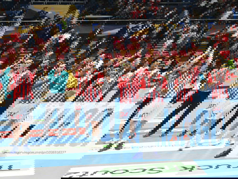 Dynamo handball players Ante Kuduz, Khalifa Ghedbane, Eduardo Gurbindo ...