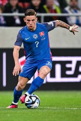 TRNAVA, SLOVAKIA - MARCH 23: Tomas Suslov of Slovakia during the UEFA ...