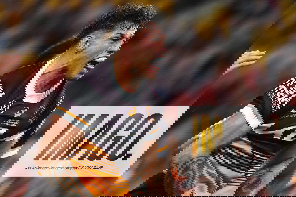 NRL BRONCOS TIGERS, Jordan Riki of the Broncos scores a try during the ...