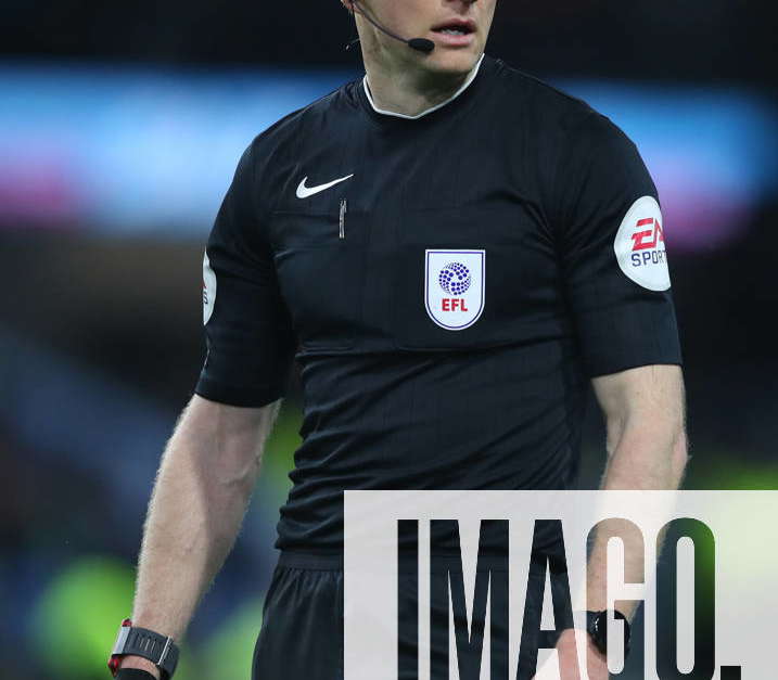 Burnley, England, 10th April 2023. Referee Michael Salisbury during the ...
