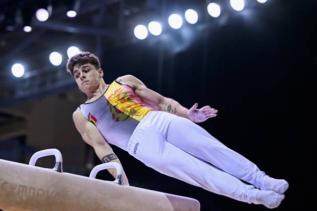 Belgian gymnast Victor Martinez Marechal and Belgian gymnast Luka Van ...