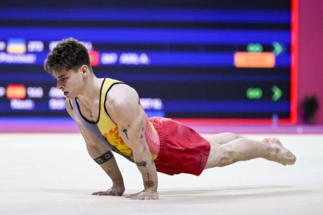 Belgian gymnast Victor Martinez Marechal and Belgian gymnast Luka Van ...