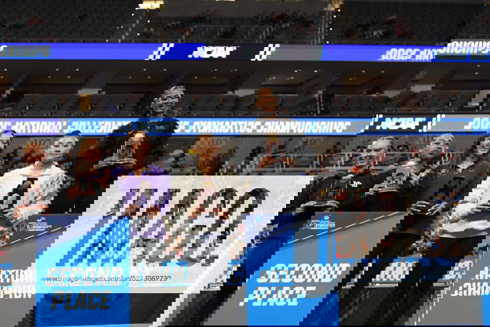 April 13, 2023: Top performers in floor exercise during the 2023 NCAA, College League, USA National